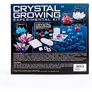 4M Crystal Growing Science Experimental Kit - 7 Crystal Science Experiments with Display Cases - Easy DIY STEM Toy Lab Experiment Specimens, Educational Gift for Kids, Teens, Boys & Girls