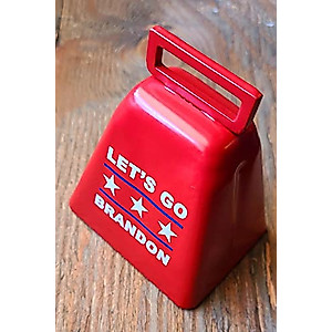moto365 LET'S GO BRANDON RED COW BELL (VERY LOUD) MADE IN USA fjb,LGBB4