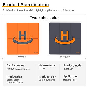 CYNOVA Drone Landing Pad Weighted for DJI AIR 3,Universal Waterproof Portable Landing Mat for DJI Mini 3 Pro/DJI Air 2s / DJI Drone Mini 2 / DJI Mini 4K / FPV Avata/Drone Accessories(65cm/25inch)