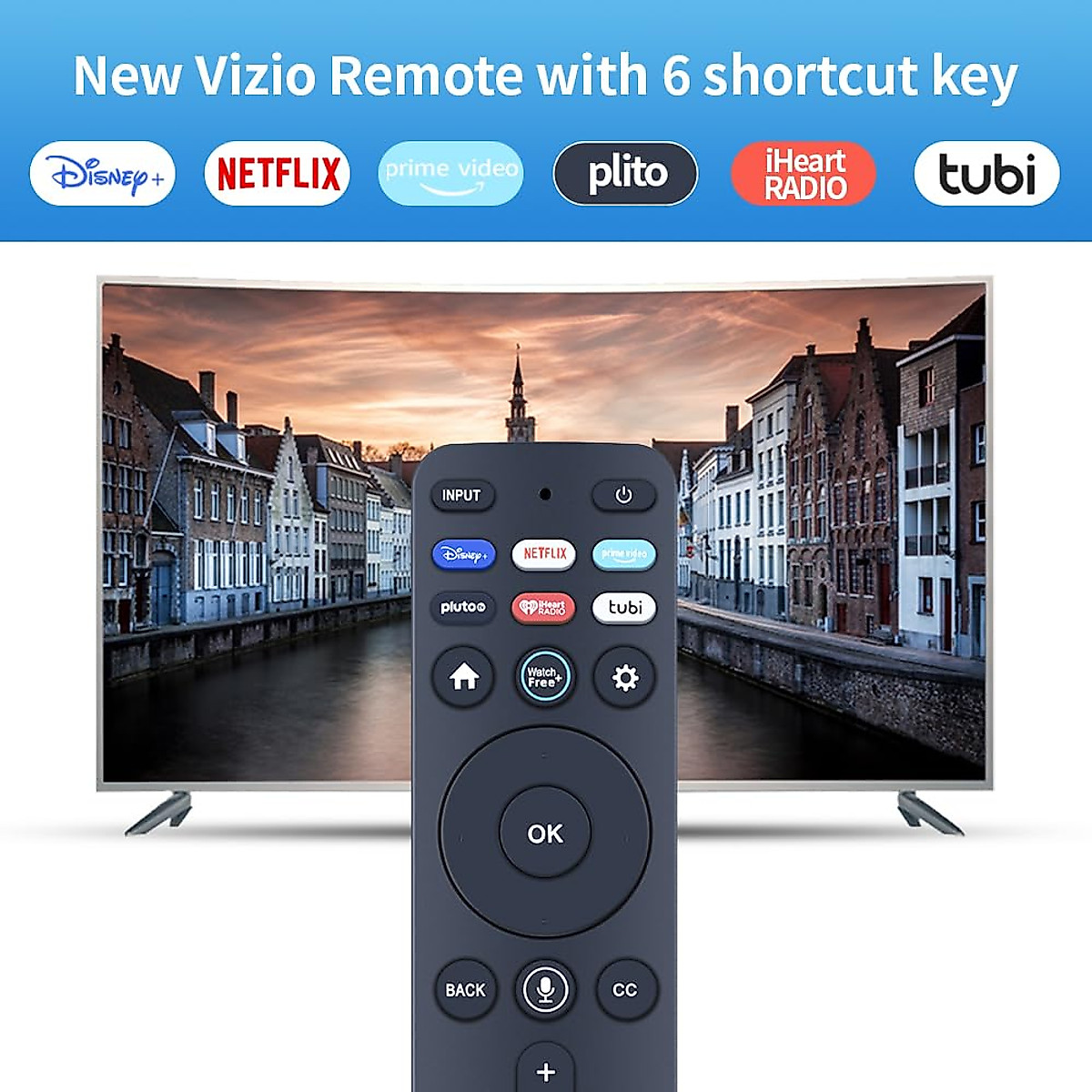 XRT260 Replacement Voice Remote Control for Vizio V-Series M-Series P-Series 4K HDR Smart TV，Compatible with Vizio TV V435-J01 V505-J01 M43Q6-J04 M50Q6-J01 M50Q7-J01 P65Q9-J01 P75Q9-J01 P85QX-J01