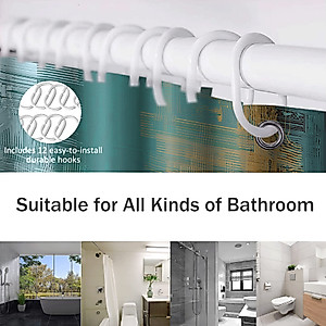 DIYCAM 4 Pcs Colorful Digital Backdrop Shower Curtain Sets, Bath Decor with Rug and Toilet Lid Cover, Modern Bathroom Curtain with 12 Hooks, 72 x 72 in