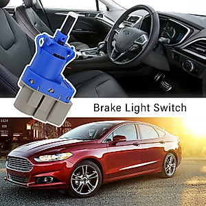Brake Light Switch,Standard 4Pin Brake Pedal Switch Compatible with Ford F150/250/350,Explorer,Lincoln MKC,Mazda,Mercury,Car Accessories Stop Light Switch OEM#8T4T-9G854-AA,4838697