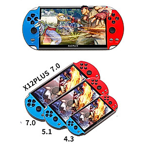 X19 Retro Game Machine HD 7 inch Large Screen Handheld Double Rocker Game Machine Design 8G built-in 1000 Games TV Video Game Console