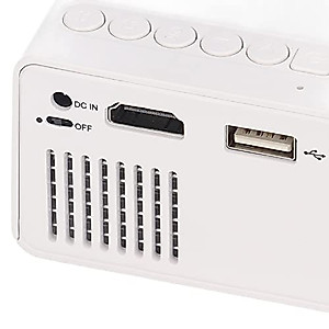 Mini Video Projector, Portable 1920x1080 Outdoor Video Projector Built in Speakers, Large Screen Smart Home Projector with Remote Control, for Outdoor Movie, Home Theate(US )