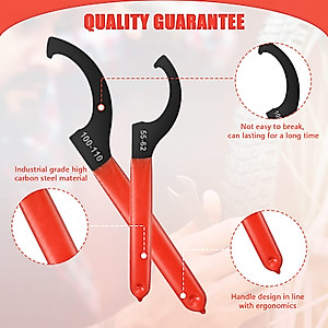 Honoson 9 Pieces Spanner Wrench Set Adjustable Shock Coilover Wrench Spanners Hook Wrenches Tools Coilover Wrench Steel Spanner for Suspension System and Shock Adjustments