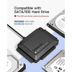 Inateck USB 3.0 to IDE/SATA External Hard Drive Reader Applicable to 2.5"/3.5" HDD/SSD, with 12V/2A Power Supply, SA03001