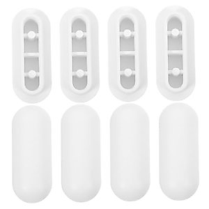 Veemoon 8pcs Toilet Seat Cover Bidet Toilet Seat Buffers Bumpers for Toilet Seat Toilet Seat Bumper for Bathroom Toilet Seat Bumper Replacement Kit Toilet Bumpers for Seat White Ldpe