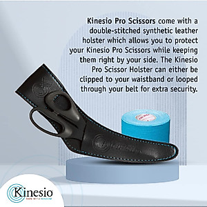 Kinesio - Pro Scissors with Holster - Right Handed Bandage Scissors - For Use with Kinesio Therapeutic Elastic Tape