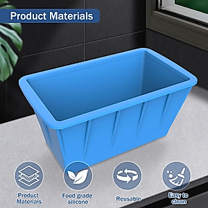 Extra Large Ice Cube Molds 4Pack 32LB Silicone Large Ice Cube Molds for Cold Plunge Tub,Reusable Ice Cube Trays for Freezer,Ice Block Molds for Home Ice Baths,Cold Plunge Accessories,Ice Bath Chiller