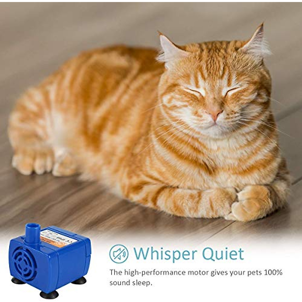 iPettie Pet Fountain Pump Replacement for Tritone & Fiumi Ceramic Fountains and Hommii Pet Fountains | Certificated Quiet Water Pump | Pack of 1