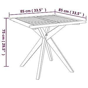 YUHI-HQYD 5 Piece Patio Dining Set,Balcony Bar,Party Furniture,Comfortable Casual Furniture,Suitable for Balcony, Deck, Backyard, Patio, Garden, Poolside, etc. Solid Wood Acacia
