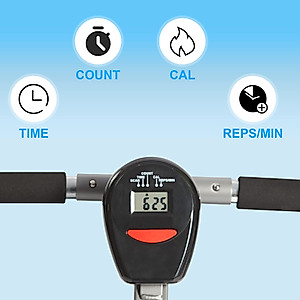 Koreyosh Hydraulic Rowing Machine for Home Use, Full Body Training Equipment with 12 Levels Adjustable Resistance, Foldable for Home Workout & Fitness, 260 Lbs Weight Capacity