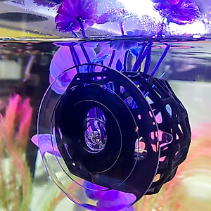 Aquarium Plant Holder, Fish Tank Plant Holder with Suction Cups, Aquarium Planter Cup, Hanging Aquarium Planter Cups, for Aquatic Plant Cultivation and Water Feature Decoratio(Black)