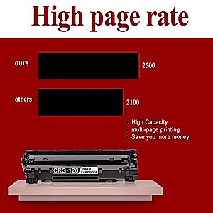 1 Pack Black Cartridge 126 Compatible CRG 126 3483B001 Toner Cartridge Replacement for Canon ImageClass LBP6230dn LBP6230 LBP6230dw LBP6200 LBP6200d Printer.