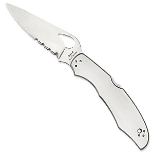 Spyderco Byrd Cara Cara 2 Knife with 3.75" Steel Blade and Durable Stainless Steel Handle - CombinationEdge - BY03PS2