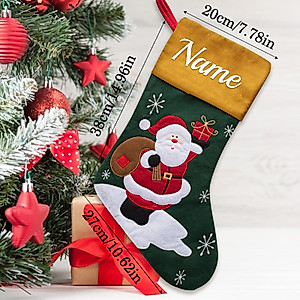 VPkiirai Personalized Christmas Stockings Set of 1 Custom Christmas Stockings with Name Family Ornament for Xmas Holiday Decoration