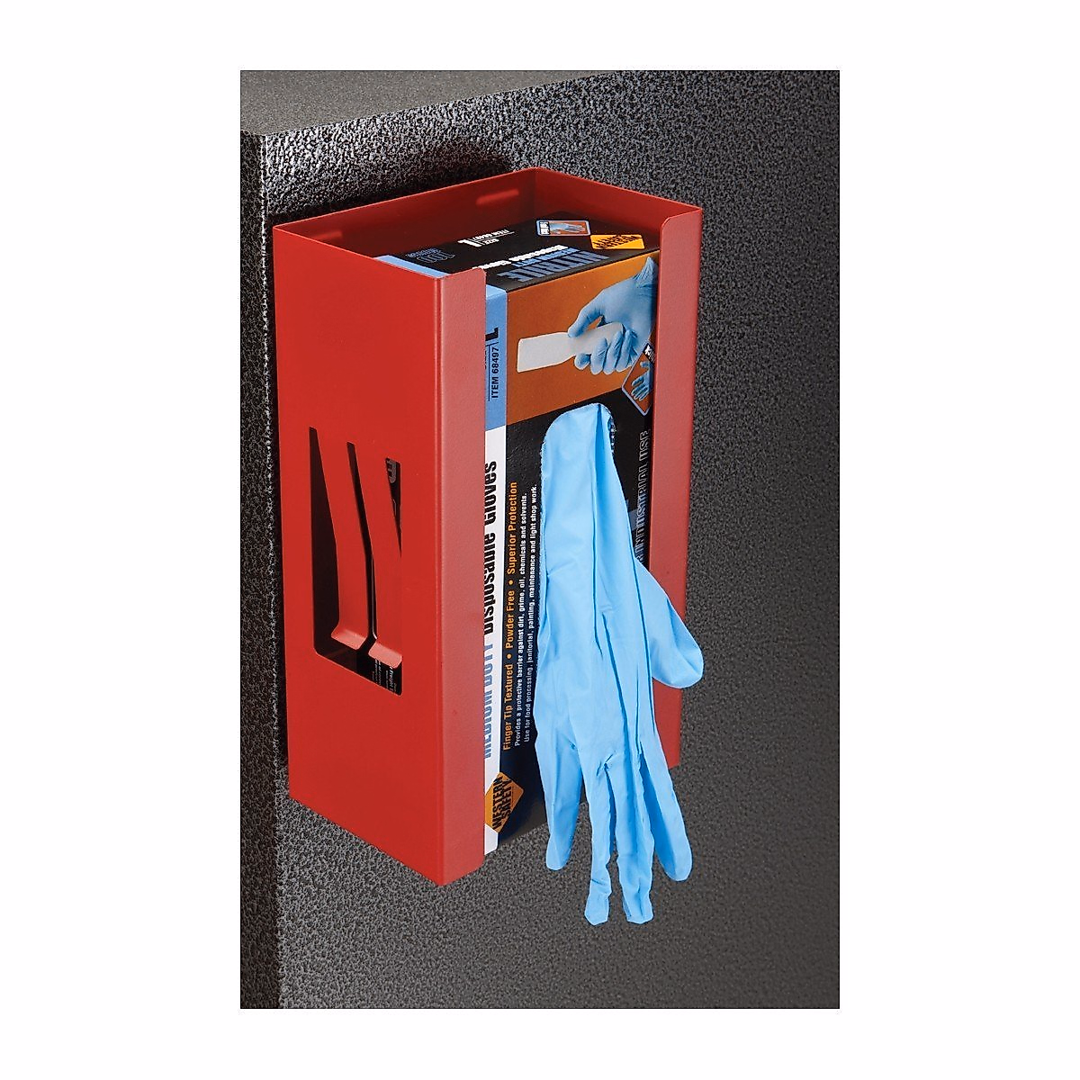 JOPROCH K-Musculo Shop-Tek/C- H Magnetic Glove Box Holder Organizer-Red Wall Mount Dispenser, for Latex, Nitrile, Plastic Shop Gloves and Tissue Boxes - Sold by Ucostore Only