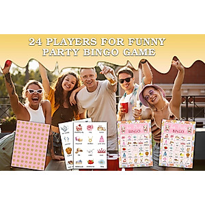 entdate Tea Party Bingo Game, Garden Tea Themed Bridal Shower Bingo Card for 24 Players, Tea Party Ideas, Family Friends Activities Supplies & Bridal Shower Decorations (001)