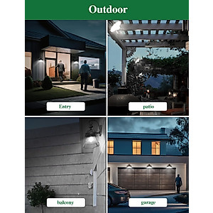 Motion Sensor Light Bulbs Outdoor, 9W (60 Watt Equivalent) 800LM, 4-Pack A19 Security LED Bulb 5000K Daylight White, E26 Motion Activated LED Bulb, for Front Door Porch Garage Basement Hallway