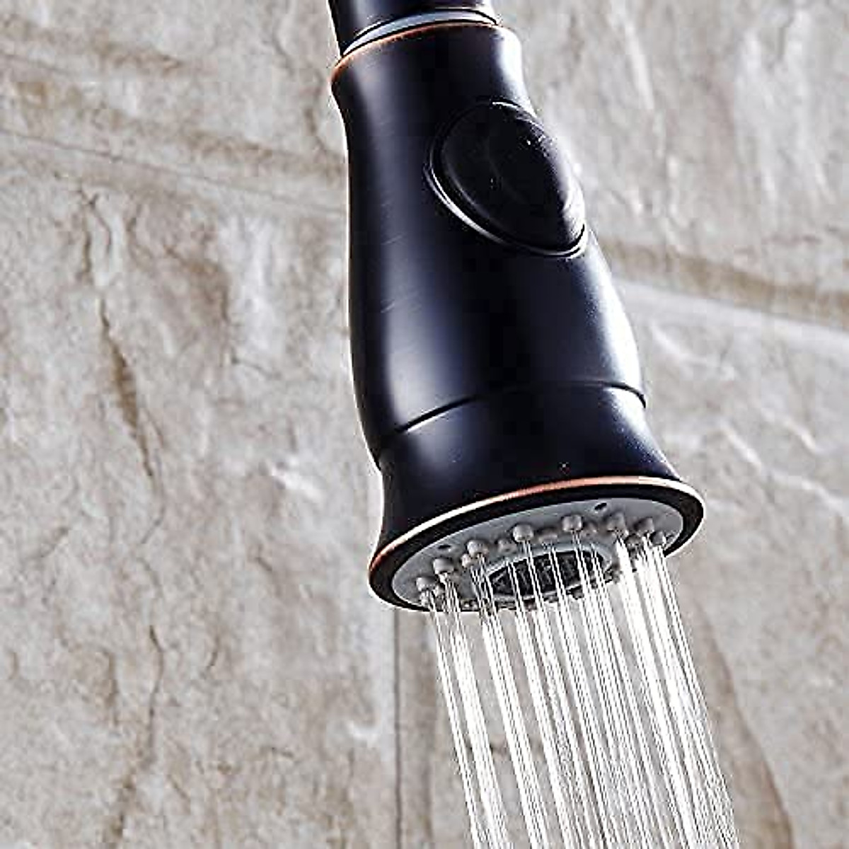 Kitchen Kitchen Faucet Basin Mixer Mixer tap Sink Armature Faucet Bath Black Retro accessible Drop Down hot and Cold Full Copper Spinner Turn