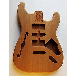 Supra-Tone Electric guitar body, ST style, unfinished, Mahogany, THINLINE, Made in USA
