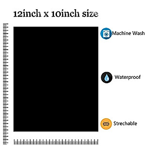 14Pieces 8 x 5 Inch Blank Craft DIY Canvas Bags with 20 Pieces 12x 10inch Black Heat Transfer Vinyl Canvas Makeup Bag Multipurpose Travel Toiletry Pouch Cosmetic Pen Bag (34Pieces…