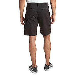 Wrangler Authentics Men’s Big & Tall Classic Relaxed Fit Stretch Cargo Short, Black Twill, 48