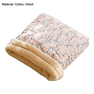 KOqwez33 Hamster Sleep Pouch Small Pets Sleeping Pouch Bed Windproof Lovely Light Pink