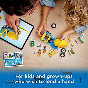 LEGO City Great Vehicles Cement Mixer Truck 60325 Building Toy Set for Preschool Kids, Boys, and Girls Ages 4+ (85 Pieces)