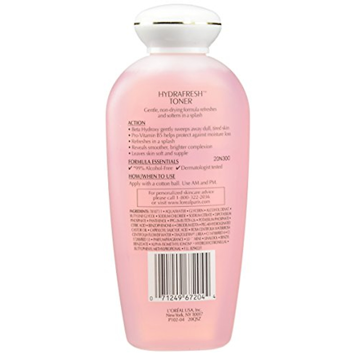 L'Oreal Paris Hydrafresh Toner 8.5 oz (Pack of 3)