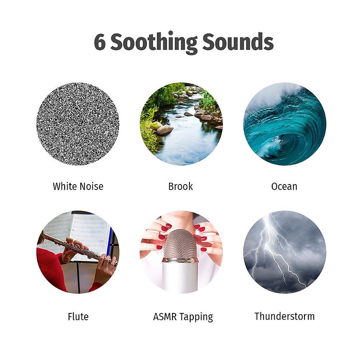 Homedics Traveler SoundSleep White Noise Sound Machine, Small Sound Machine with 6 Relaxing Sounds and Color Changing Night-Light, Portable Sound Therapy for Home, Office, Nursery, Auto-Off Timer