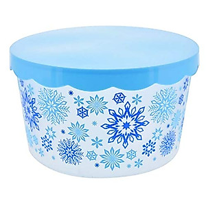 Christmas Food Containers with Lids For Holiday Baked Goods, Food Gifts, Treats, Candy - Plastic - Large Approx 4x8 Inches - Set of 3