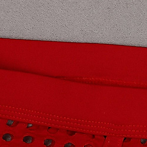 Men Boxer Briefs Round Hole Hollow Stretch Pouch Breathable Quick-Dry Sexy Underwear Mid Waist Fashion Trunks Underpants Red