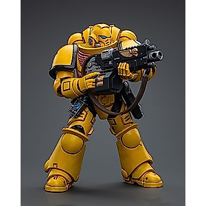 Pipigirl JoyToy 40K Space Marine Genuine License 1/18 Soldier, 4inch Models Space Marines Action Figures Kits (Imperial Fists Intercessors)