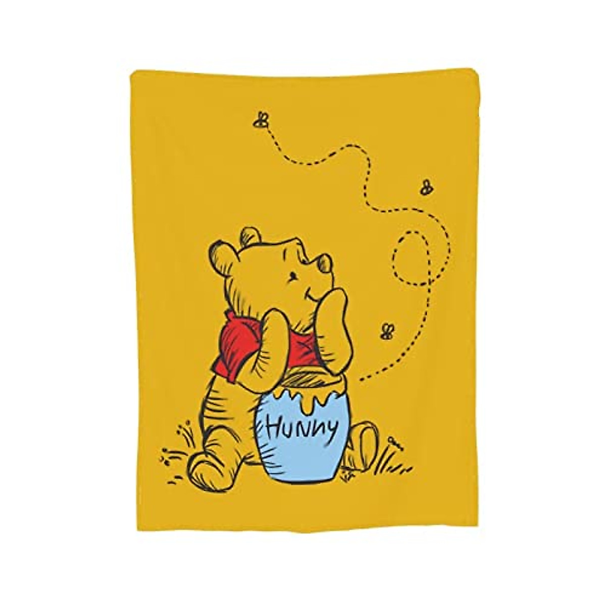 Winnie Blanket Soft Cozy Throw Blankets Flannel Blanket for Bed Couch Living Room 50 X 40 Inch