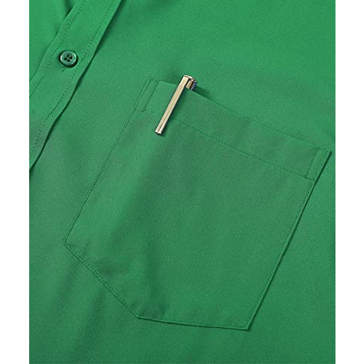 Mens Dress Shirt Slim Fit Long Sleeve Button Down Shirt Suit Wear No Tuck Green Medium Camisas De Vestir para Hombre
