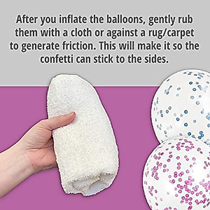 UP THE MOMENT Pink and Blue Baby Gender Reveal Balloons, 24 Pack, Pink and Blue Confetti Balloons, Team Boy and Team Girl Balloons, Baby Gender Reveal Decorations