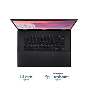 ASUS Chromebook CX1, 15.6" Full HD NanoEdge Display, Intel Celeron N3350 Processor, 64GB eMMC Storage, 4GB RAM, Spill-Resistant Keyboard, Chrome OS, Mineral Gray, CX1500CNA-WS44F