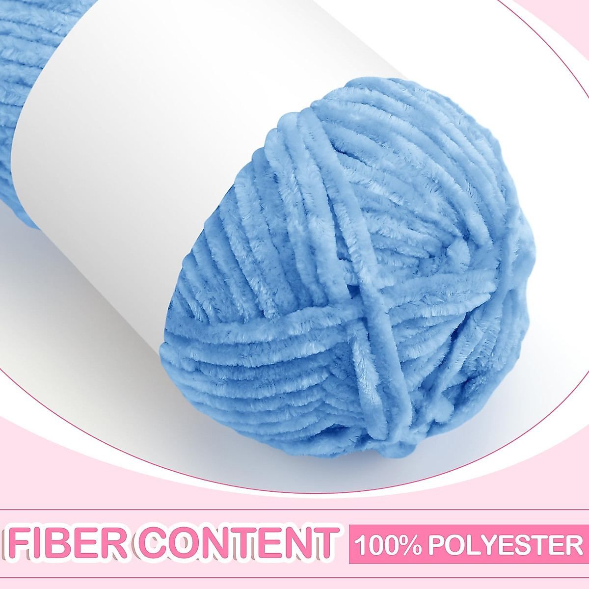 Timgle 12 Skeins Soft Chenille Yarn Multi Colors Velvet Yarn Thick Soft Blanket Plush Yarn for DIY Craft Knitting and Crocheting Total Length 12 x 145 M (12 x 159 Yards, 12 x 100 G)