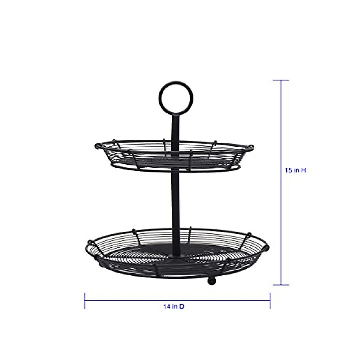 Gourmet Basics by Mikasa Tulsa Adjustable Pastry Serving Stand, 3-Tier, Black