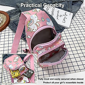 Hiflyer Kids Crossbody Bag Kids Sling Bags, Small Nylon Sling Bag for Kids Travel Bag for Kids, Cartoon Sling Bag for Kids (Blue)