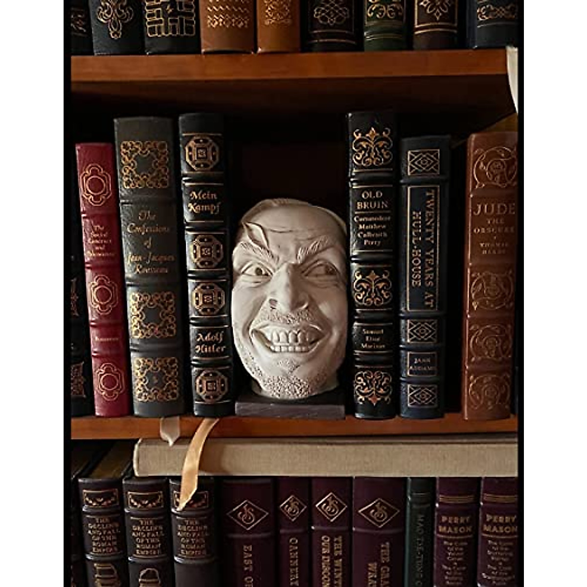 BNKK Jack Nicholson Sculpture Book Ends Library Sculpture Resin Bookend Desktop Ornament Book Shelf for Your Study,Living Room Ornament Decoration, White, (JJ04500851_whit1-6726-1800171201)