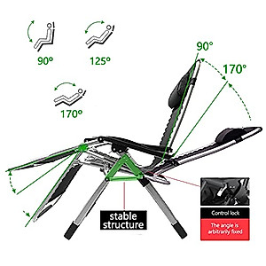 soliles Oversized XXL 30 in Zero Gravity Chair, Reclining Lounge Chair with Removable Cushion & Tray for Indoor and Outdoor, Ergonomic Patio Recliner Folding Reclining Chair