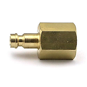 WeldingCity Adapter for Hose Quick Connection Male Gas Plug 0.355" (9mm) to Female 5/8"-18 RH B-size