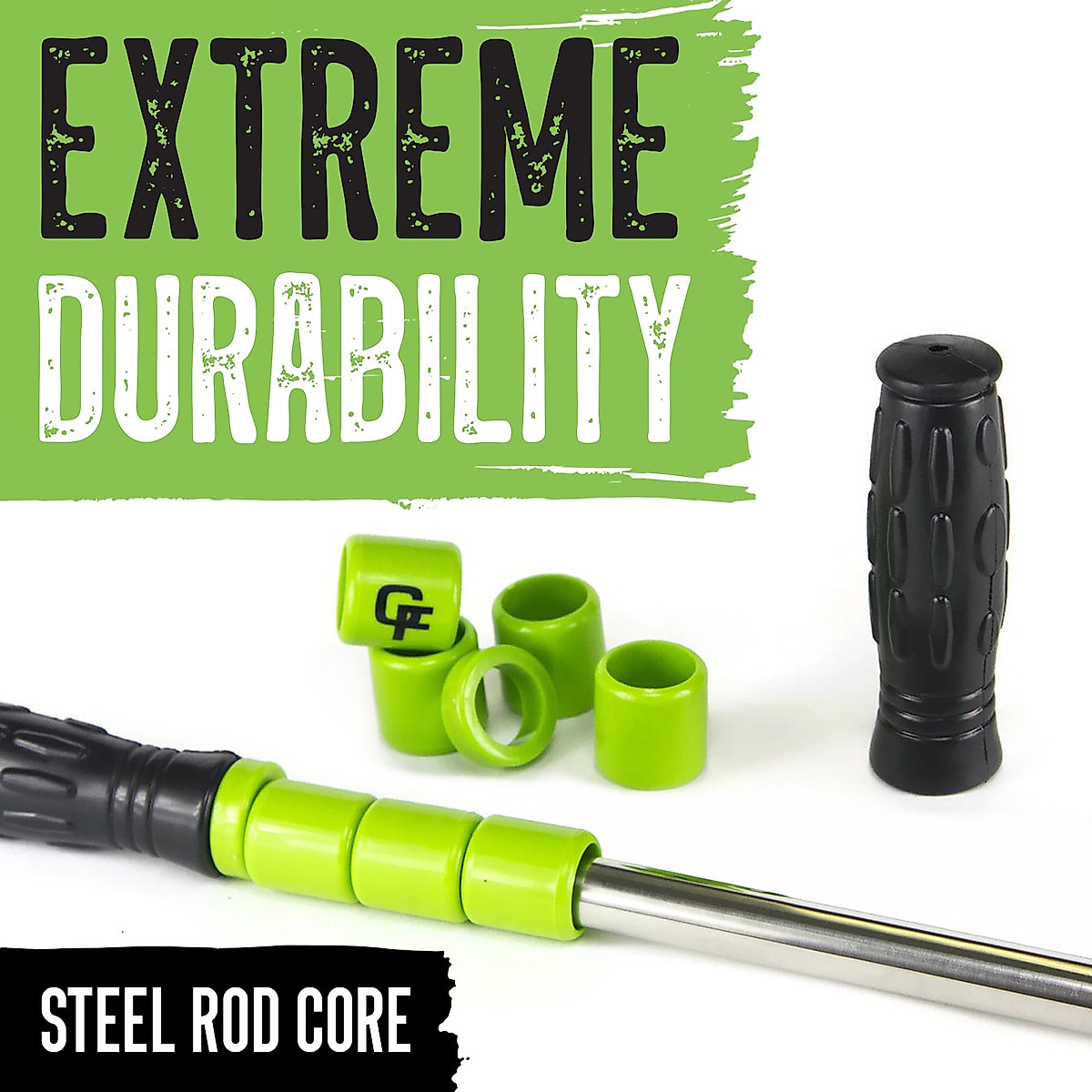 Gradient Fitness Muscle Roller Stick with Free Exercise eGuide,Body Massage Stick Tools,Muscle Roller Massager for Relief Muscle Soreness,Cramping and Tightness,Help Legs and Back Recovery,Green/Black