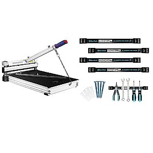 WORKPRO 13" Laminate Floor Cutter with DURATECH 4 Pack 12" Magnetic Tool Holder Strip