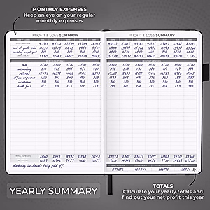 Clever Fox Income & Expense Tracker – Accounting & Bookkeeping Ledger Book for Small Business – Income & Expense Record Notebook with Receipt Pocket – Undated, A5, 5.8″ x 8.3″, Hardcover (Black)