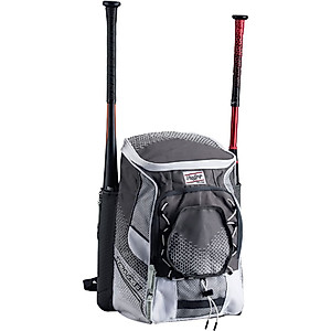 Rawlings | IMPULSE Backpack Equipment Bag | Baseball/Softball | White