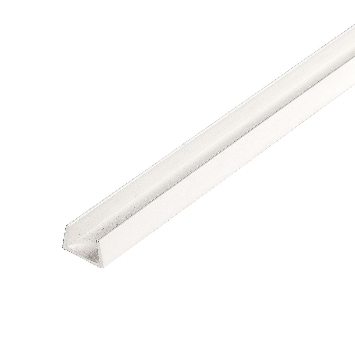 Outwater Plastics White 3/8'' Rigid PVC Plastic U-Channel/C-Channel 72 Inch Lengths (Pack of 10 Pieces, 60 feet Total)