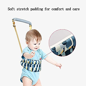Handheld Baby Walker,Safe Toddler Walking Assistant Helper Kid Walking Child Harnesses Learning Assistant Belt Gray
